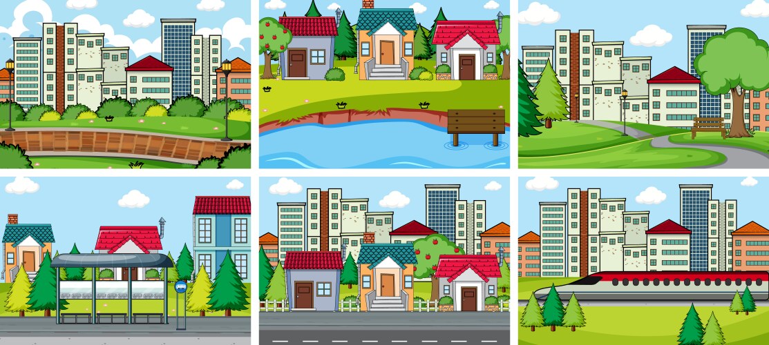 A simple nature landscape Royalty Free Vector Image