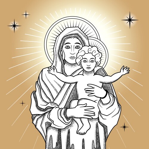 Virgin Mary Outline Vector Images (over 330)