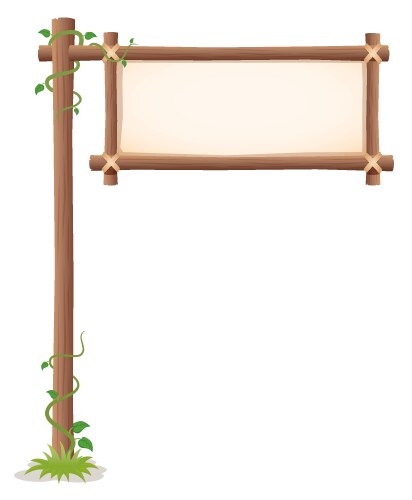 Wooden blank sign Royalty Free Vector Image - VectorStock