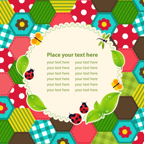 Happy bees frame background Royalty Free Vector Image