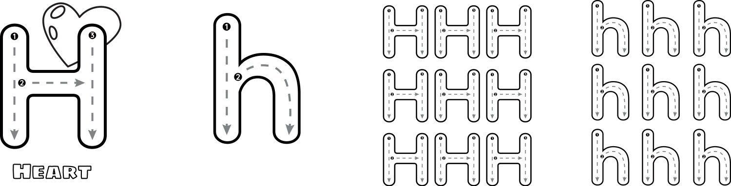 Letter r trace uppercase and lowercase abc Vector Image