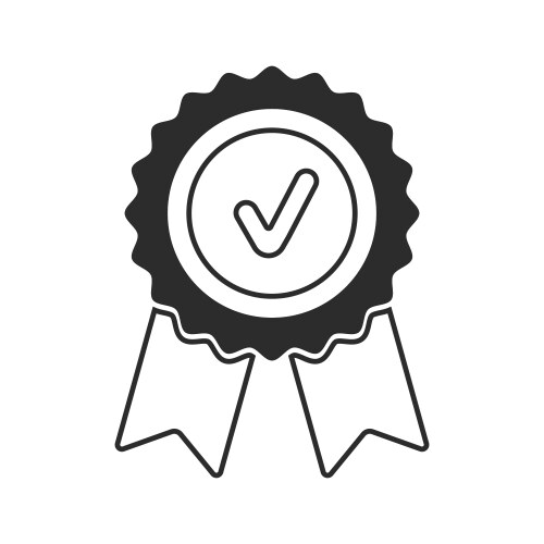 Certificate badge award icon premium quality Vector Image