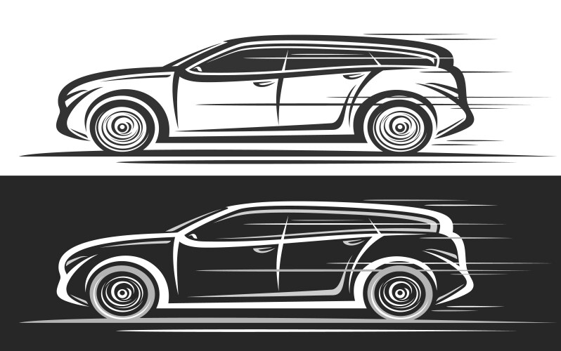 Car Model Station Wagon Vector Images (87)