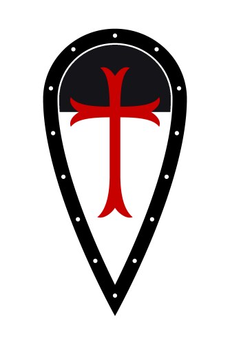 Templar shield icon Royalty Free Vector Image - VectorStock