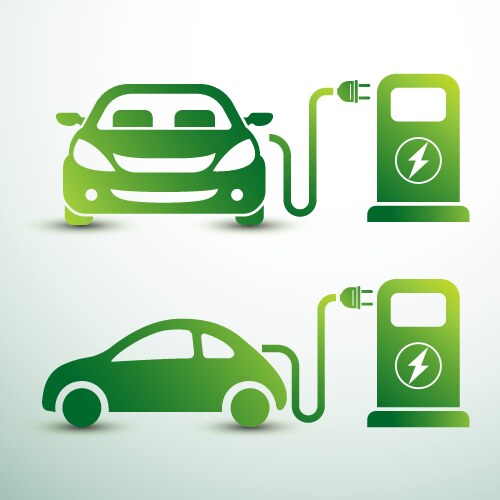 Electric car Royalty Free Vector Image - VectorStock