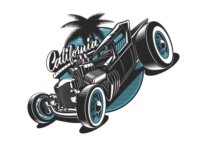 Hot rod Royalty Free Vector Image - VectorStock