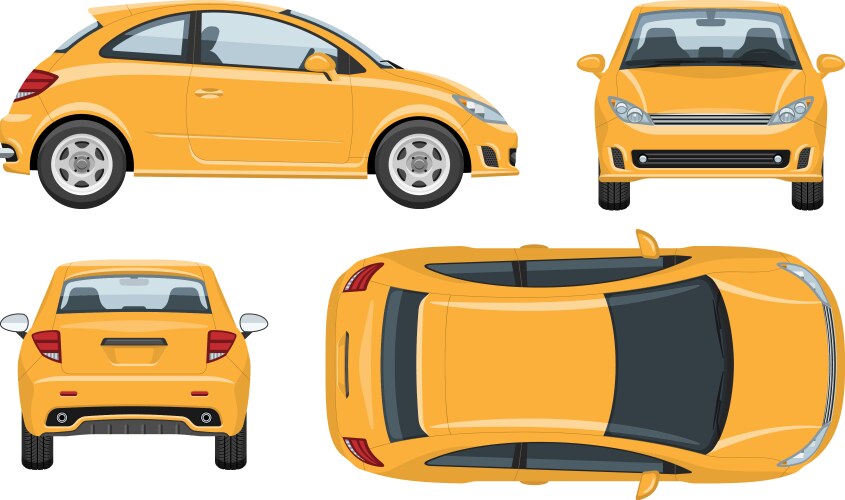 Business sedan vehicle car template Royalty Free Vector