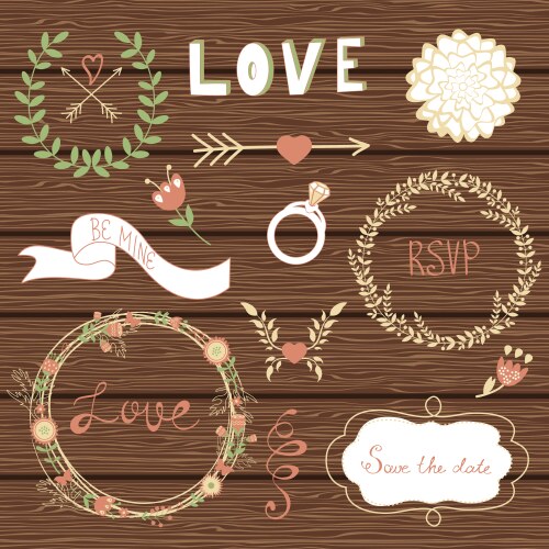 Elegant collection of graphic elements Royalty Free Vector