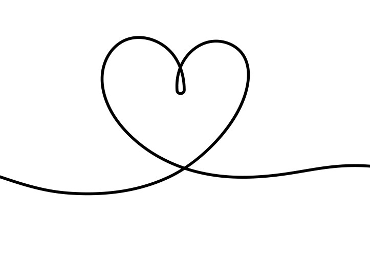 One Line Drawing Heart Vector Images (over 4,400)