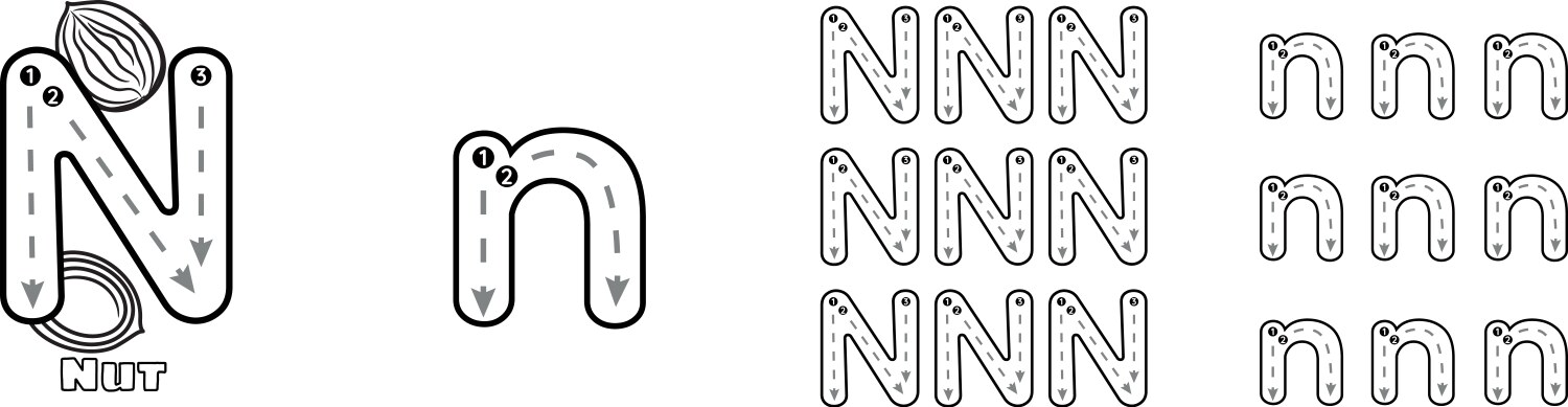 Letter r trace uppercase and lowercase abc Vector Image