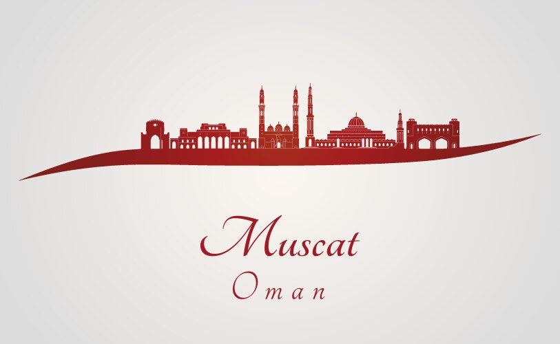 Muscat skyline pop Royalty Free Vector Image - VectorStock