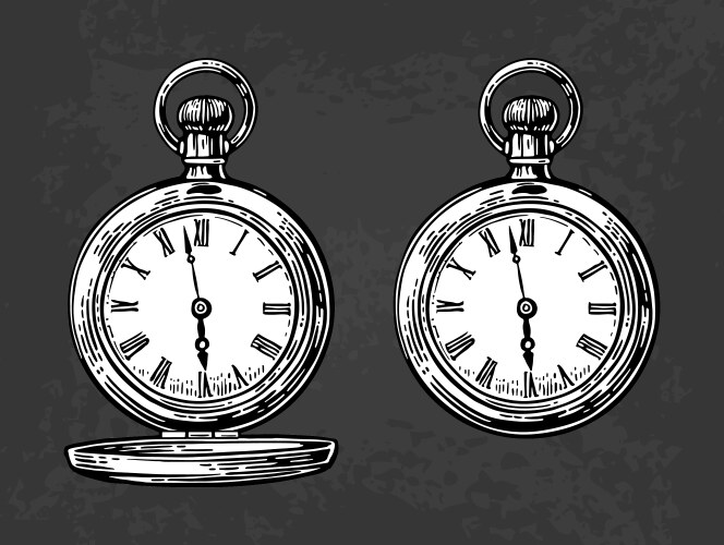 Old Pocket Watch Drawing At Paintingvalleycom Explore Pocket Watch