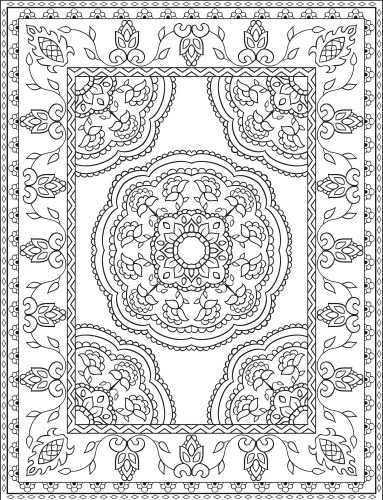 Black and white carpet Royalty Free Vector Image