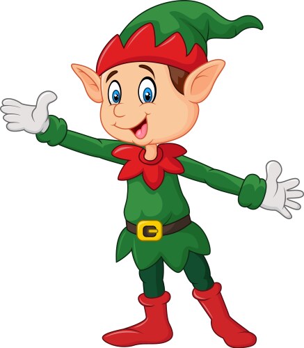 Cute elf cartoon Royalty Free Vector Image - VectorStock