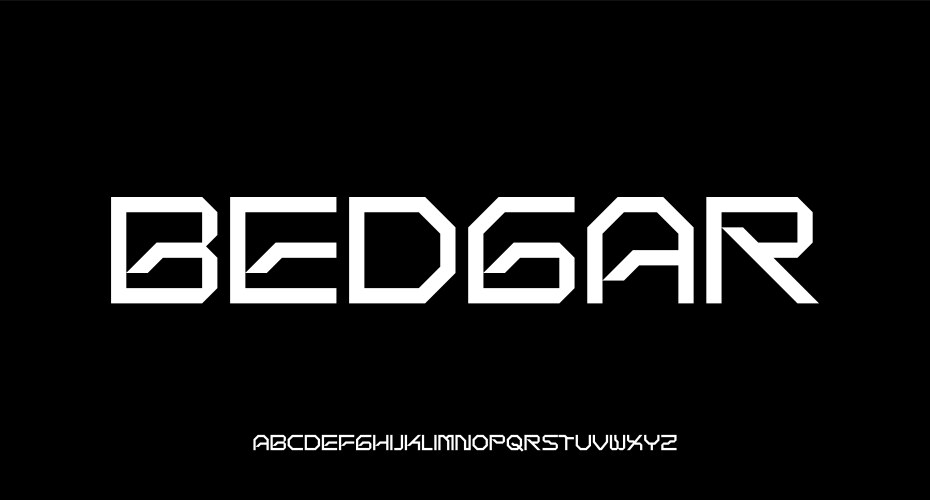 Futuristic technology font typeface Royalty Free Vector