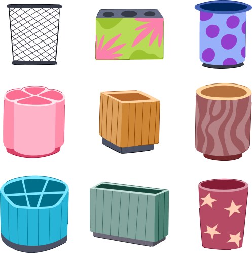 Pen set cartoon Royalty Free Vector Image - VectorStock