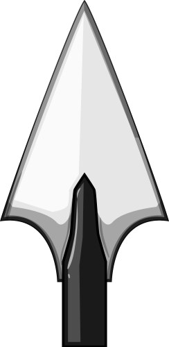 Indigenous arrowhead cartoon Royalty Free Vector Image