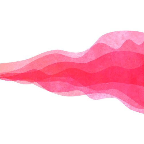 Wave red transparent abstract on white background Vector Image