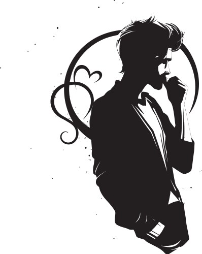 Dreamy devotion whimsical black logo Royalty Free Vector