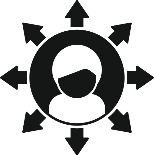 Hard coping skills icon simple work Royalty Free Vector