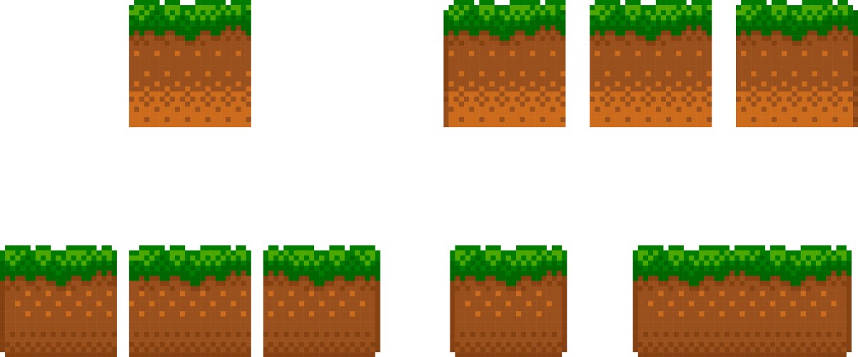 Grass Pixel Texture Vector Images (over 250)