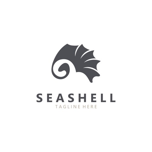Seashell logo ocean animals premium quality Vector Image