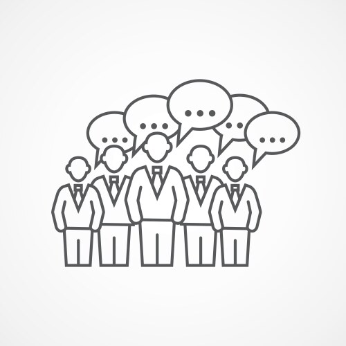 Team work discussion icon business conference Vector Image