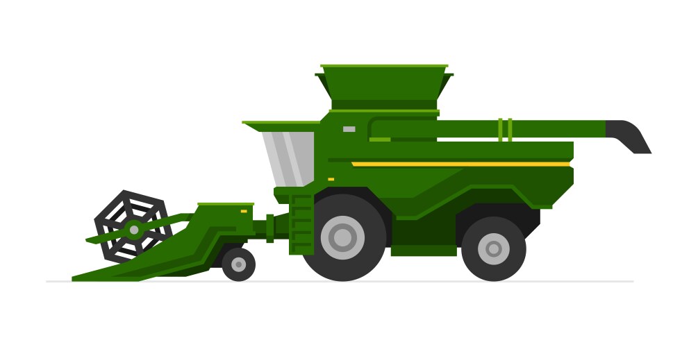 Realistic combine harvester closeup detailed Vector Image