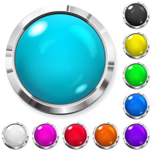 Colored web buttons Royalty Free Vector Image - VectorStock