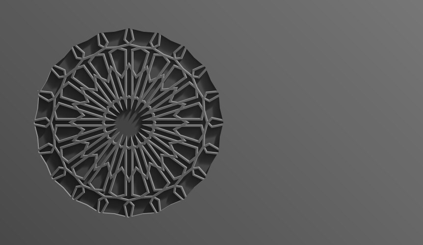 Black islamic pattern geometric background Vector Image