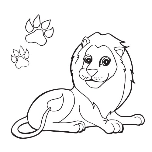 Coloring page of cartoon butterfly Royalty Free Vector Image