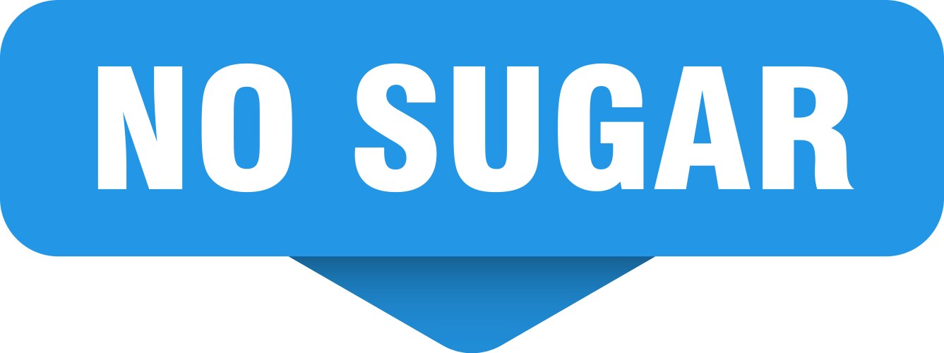 No sugar sticker sign on transparent Royalty Free Vector