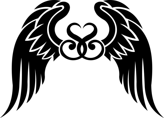 Angel wings - minimalist and simple silhouette Vector Image