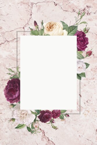 Empty floral frame design Royalty Free Vector Image