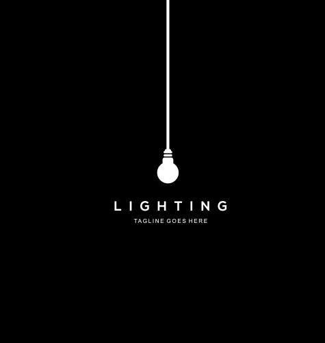 Lamp hanging innovation logo design Royalty Free Vector