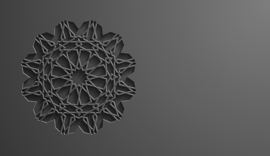 Islamic pattern seamless geometric black Vector Image