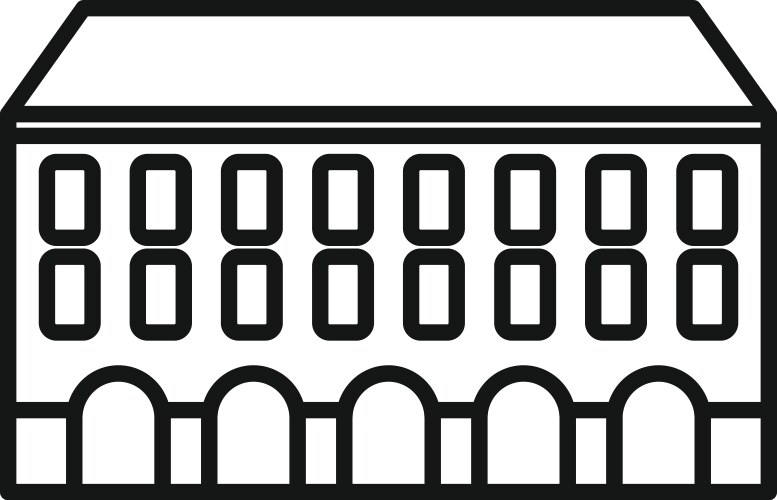 Big city hall building with columns facade symbol Vector Image