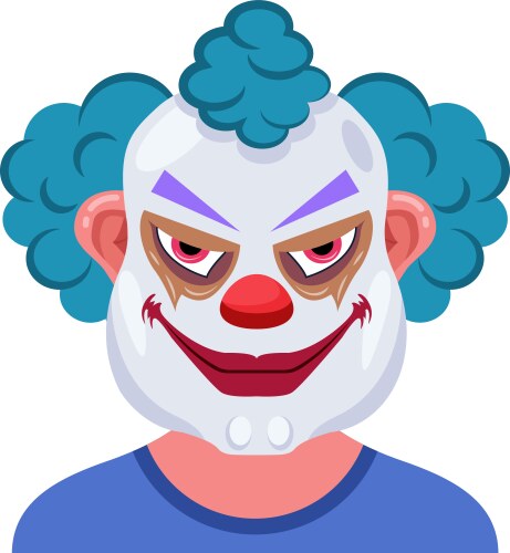 Basic rgba flat style character of buffoon with cr