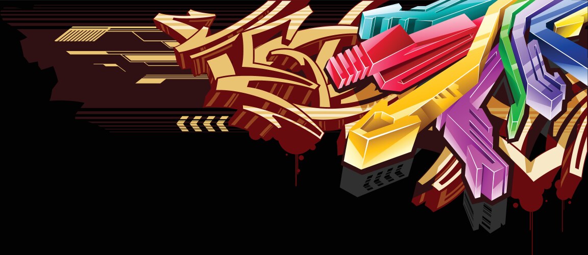 Abstract hip hop urban street art graffiti style Vector Image