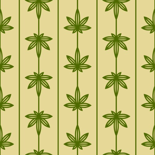 Weed kawaii cartoon seamless pattern Royalty Free Vector