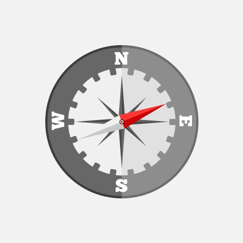 Compass on a white background Royalty Free Vector Image
