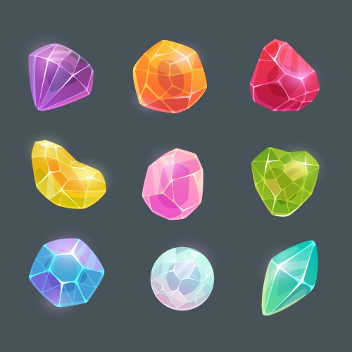 Gems pile cartoon Royalty Free Vector Image - VectorStock