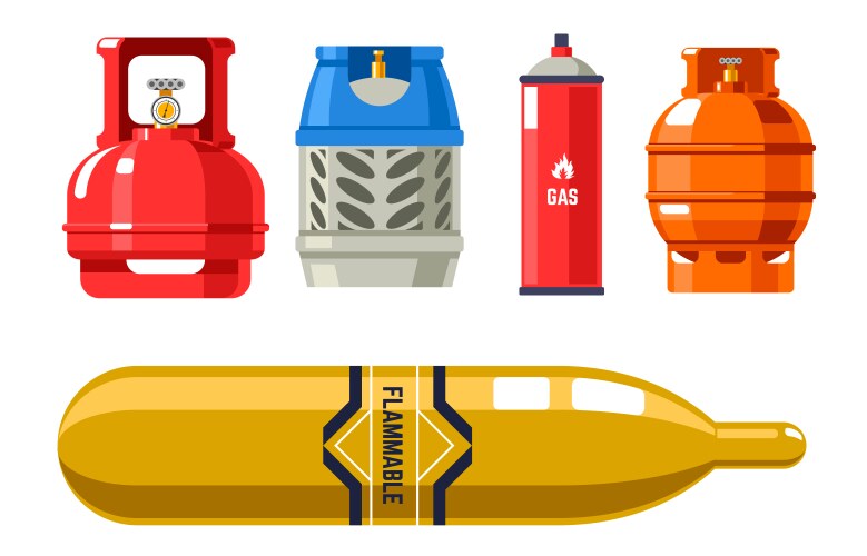 Gas cylinder Royalty Free Vector Image - VectorStock