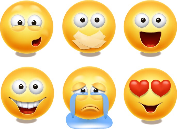 Smiley characters Royalty Free Vector Image - VectorStock