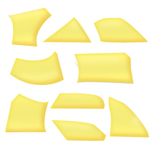 Yellow square shape element clipart 3d icon Vector Image