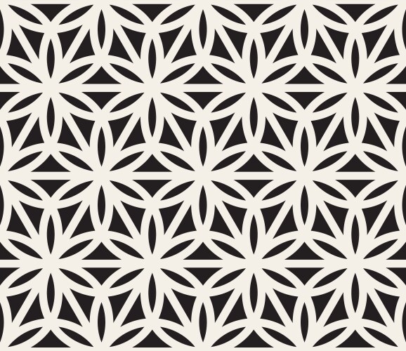Seamless black and white geometric hexagon Vector Image