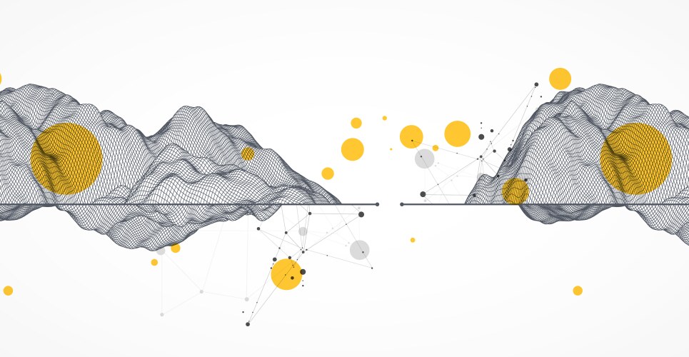 Trendy abstract wireframe background modern Vector Image