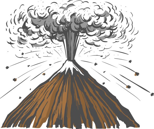Volcanic Eruption Drawing Vector Images (over 630)