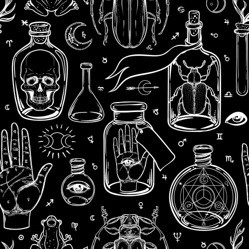 Mystic magic background religion Royalty Free Vector Image