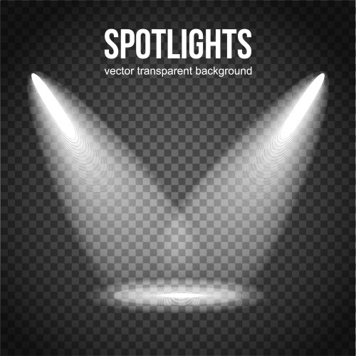Stage light ray spotlight transparent effe Vector Image
